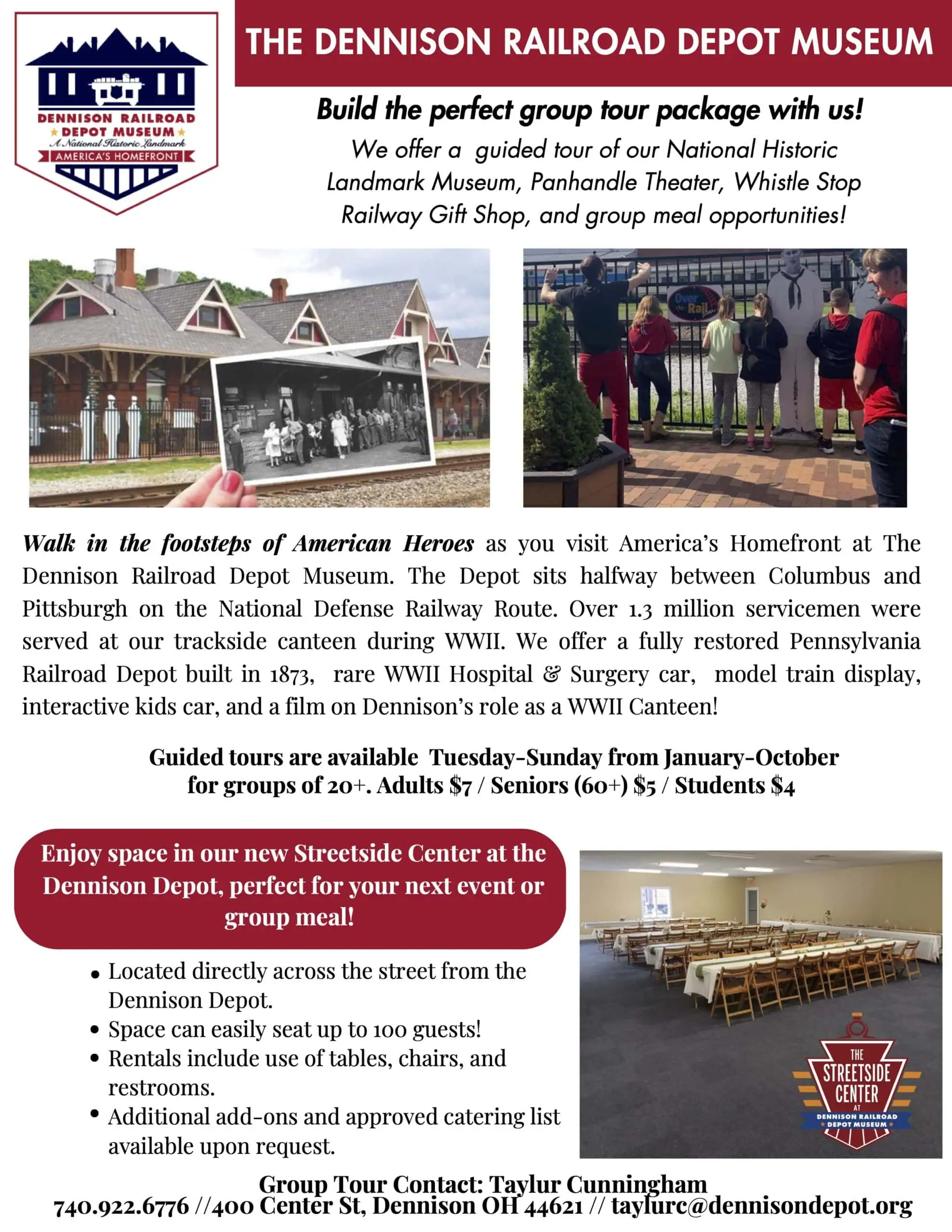 Group Tours - Dennison Railroad Depot Museum